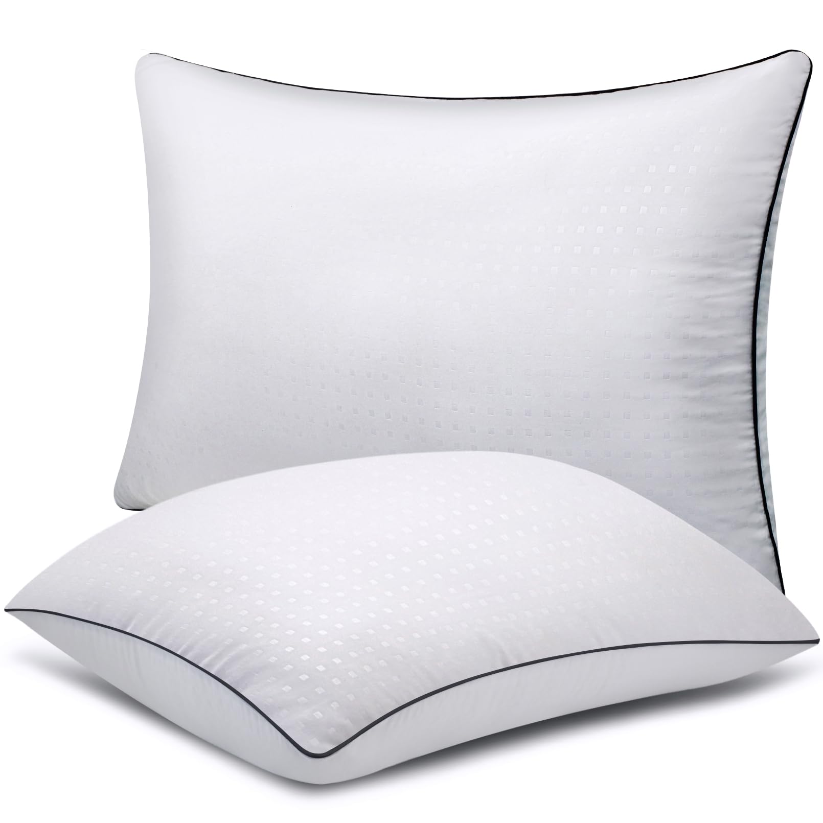 HIMOON Bed Pillows for Sleeping Standard Size 2 Pack,Cooling Hotel Quality Down Alternative Pillows for Side Back and Stomach Sleepers(White