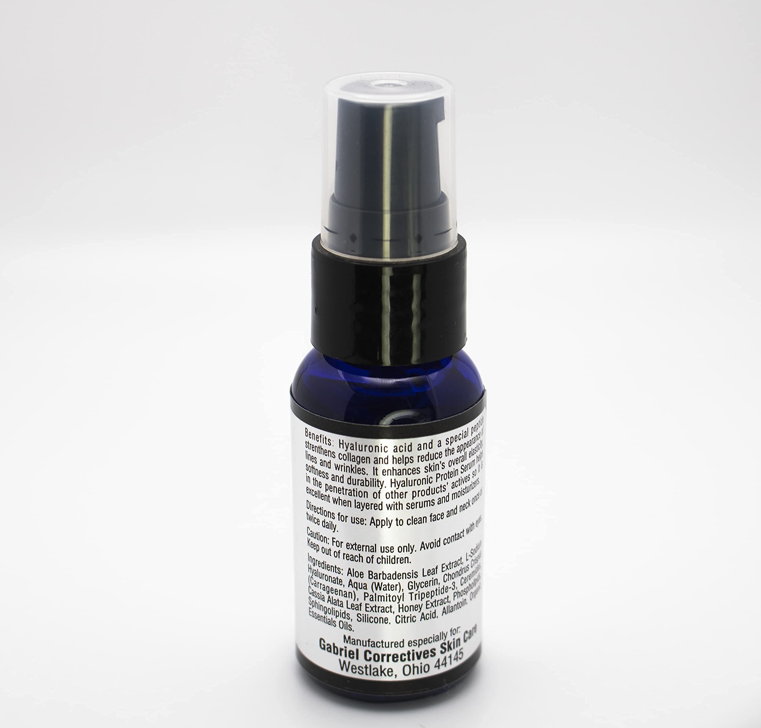 Hyaluronic Protein Serum/Hyaluronic Acid Facial Serum 1oz., Hydrating Serum, Plumping and Anti-Aging Daily Moisturizer