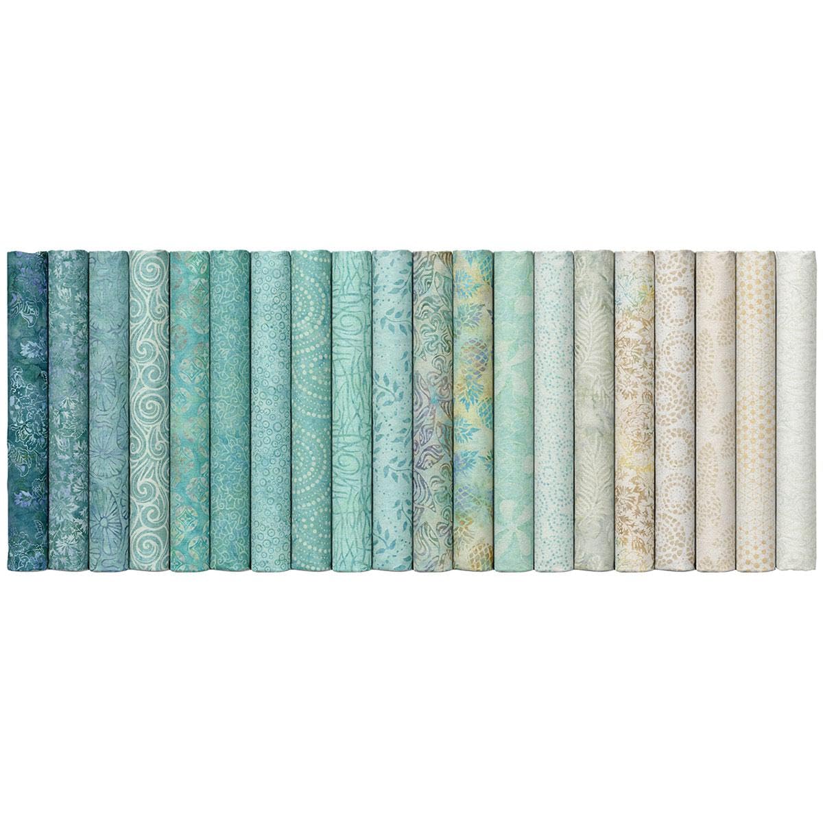 Timeless Treasures Fabrics Tonga Batiks Surfside 42 Piece 5" Squares Surfside