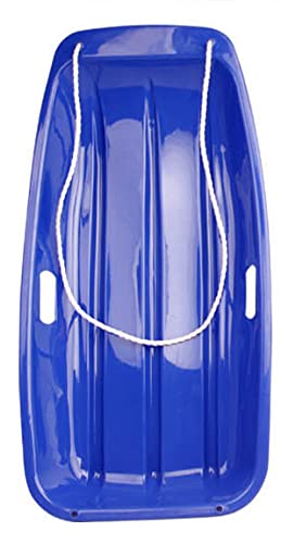 Kingmys® Outdoor Slippery Plastic Toboggan Snow Sled, 35”x18”x4.2” (Red+Blue+Green)