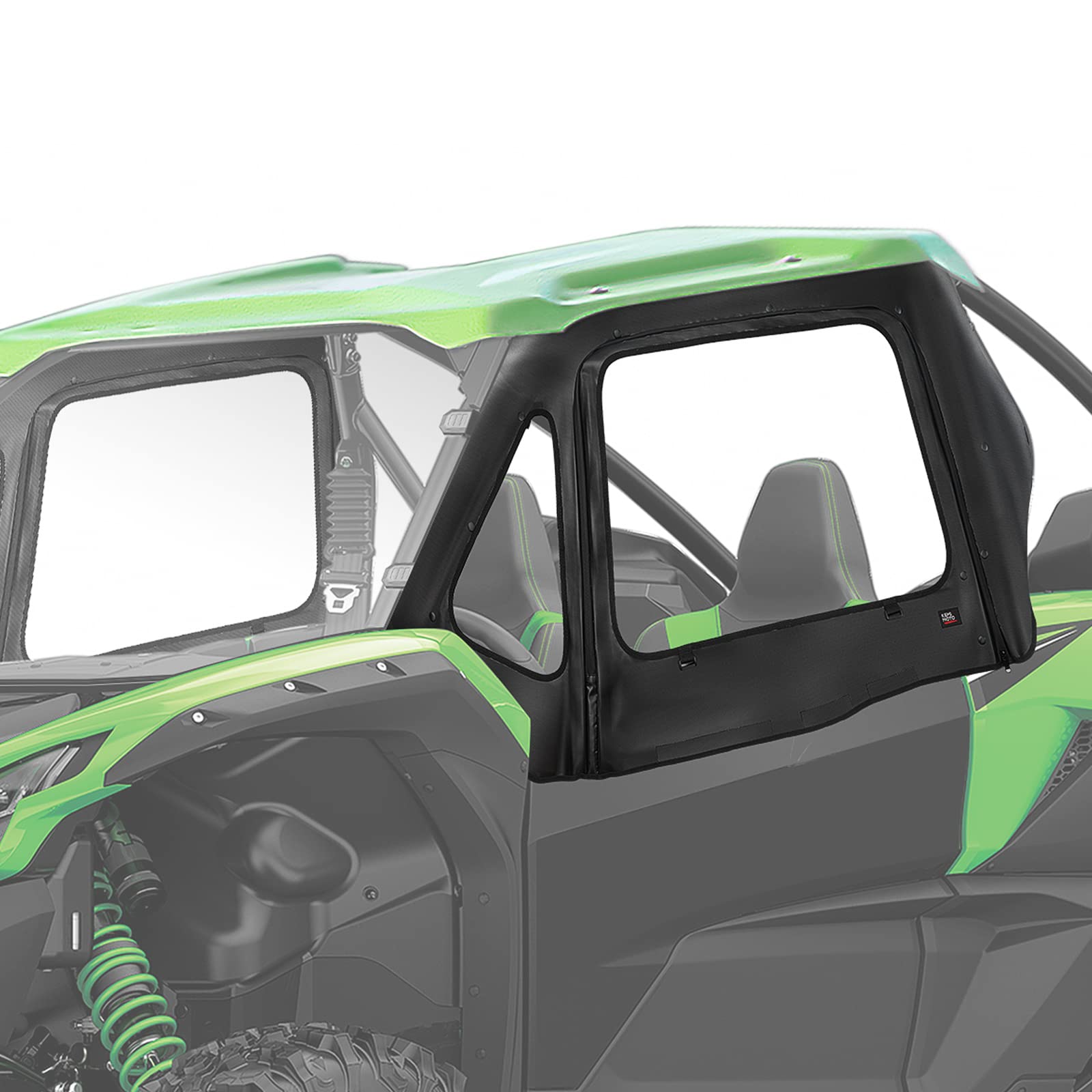 Kemimoto UTV Soft Upper Door Set Compatible with Kawasaki Teryx KRX 1000 2020-2023 UTV Door Enclosure Kit Clear Side Windows Full Windshield, Replace 99994-1298 Accessories