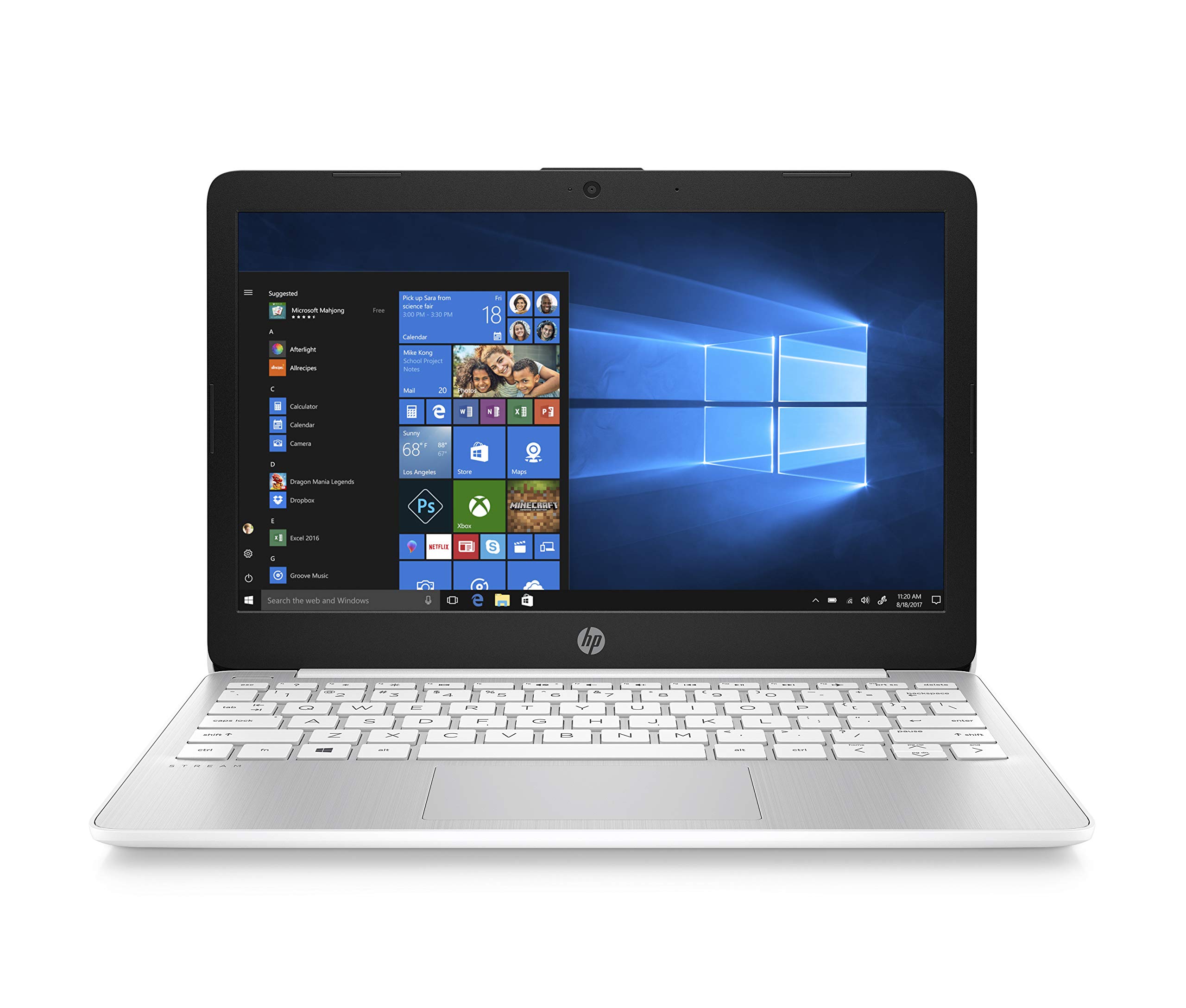 HP Stream 11-Inch Laptop, Intel X5-E8000 Processor, 4 GB RAM, 32 GB eMMC, Windows 10 Home in S Mode with Office 365 Personal and 1 TB Onedrive Storage for One Year (11-ak1010nr, Royal Blue)