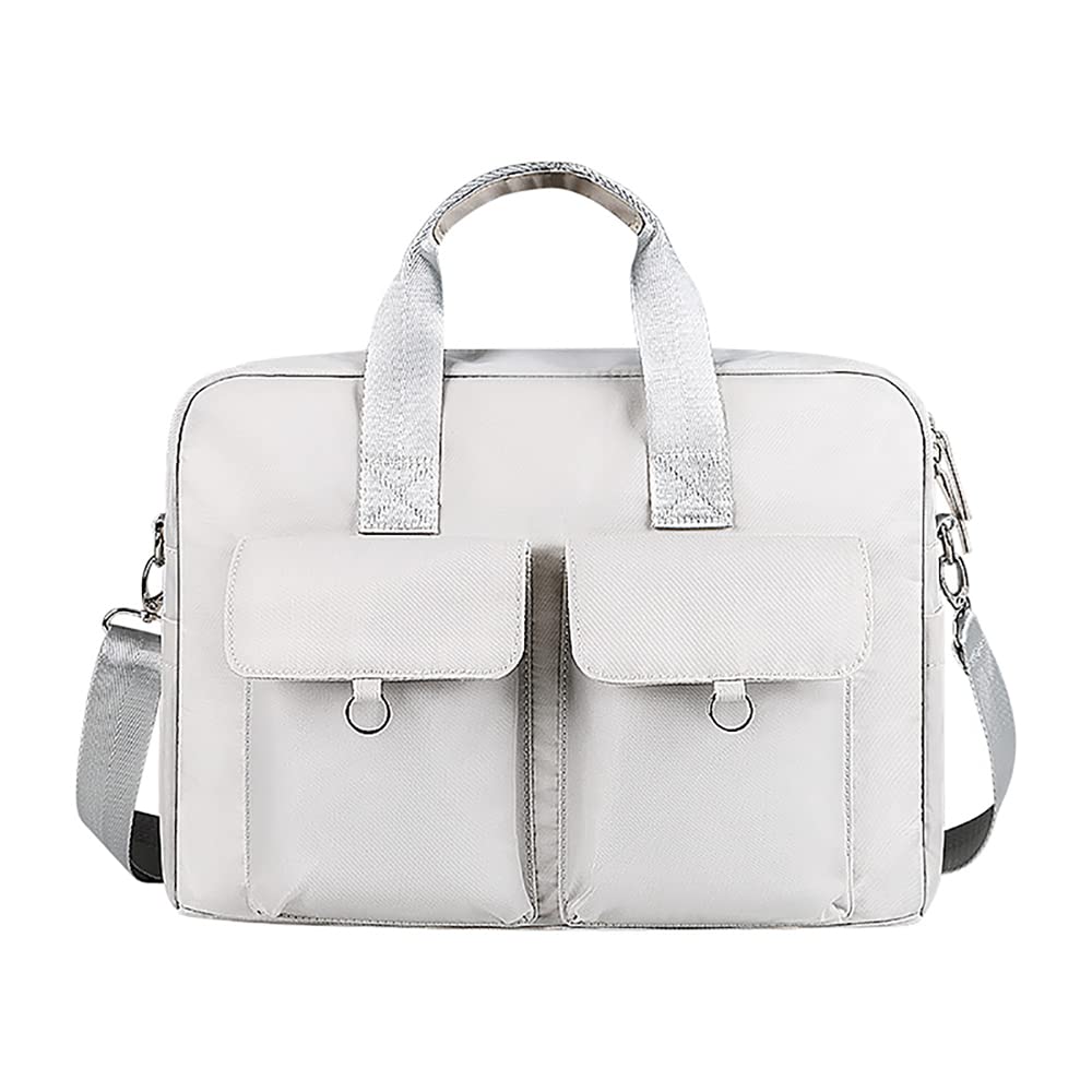 Jourxeon Laptop Shoulder Bag Sleeve Case for Women Compatible with 16" New MacBook Pro A2485 A2141, Dell XPS 15, The New Razer Blade 15, 15" Microsoft Surface Book 3 2, Silver Grey