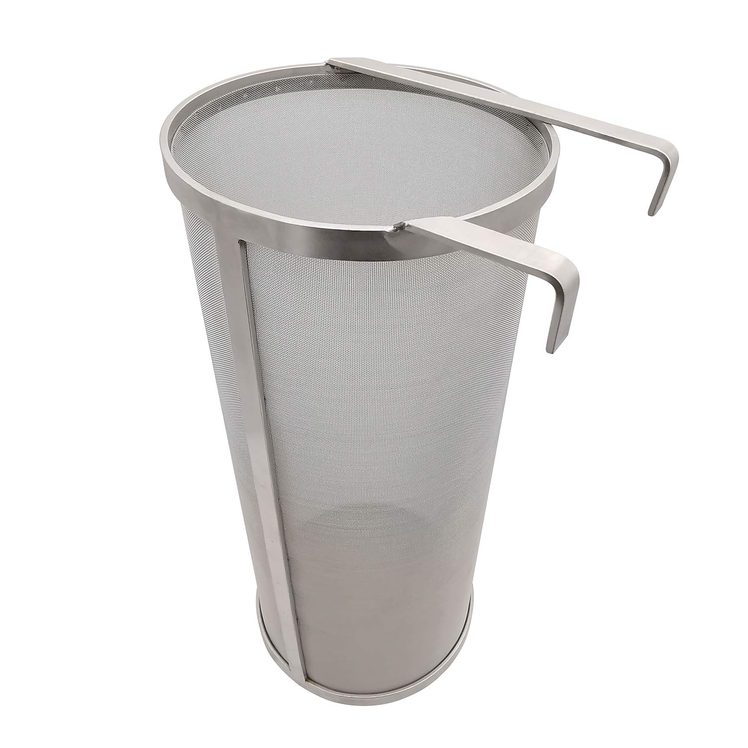 Hop Hopper Spider Strainer Basket Filter for Homebrew Hops Beer & Tea Brewing Bucket Fermenter Kettle, 304 Stainless Steel 300 Micron Mesh - 6" x 14"