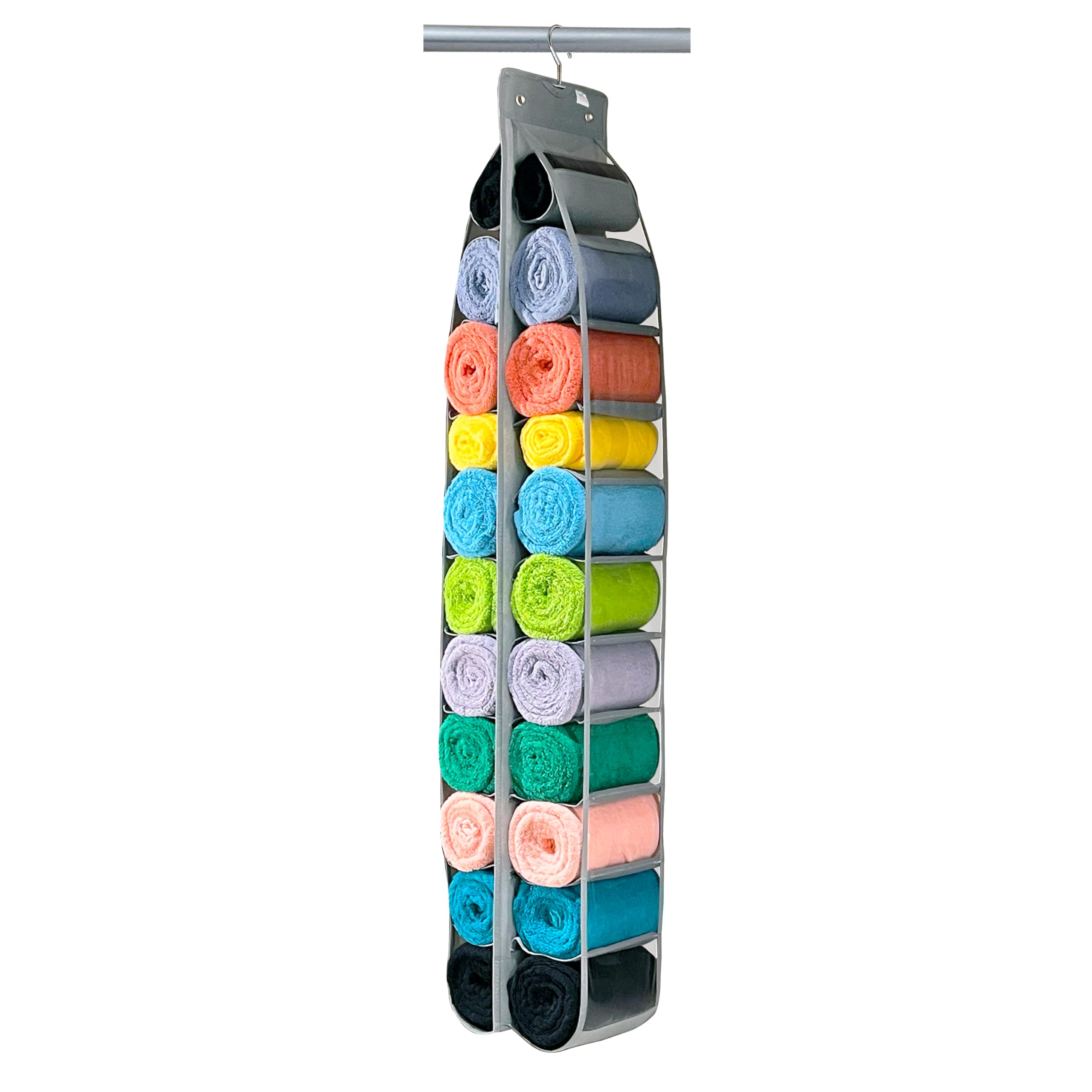 zebricolo,2pack, Hanging Closet Organizer, Upgrade 48 Larger Pockets, Legging Organizer, āThicken Metal Hooks, Legging Organizer for Closet, Space Saver, t Shirt Organizer, Yoga Pants