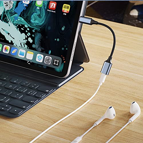 USB C to Lightning Audio Adapter Cable, USB Type C Male to Lightning Female Headphones Cable Converter Fit with iPad Pro 2020/2021, Galaxy S23 S22 S21, Pixel 7 6 5XL 4XL 3, MacBook (Not for Charging)