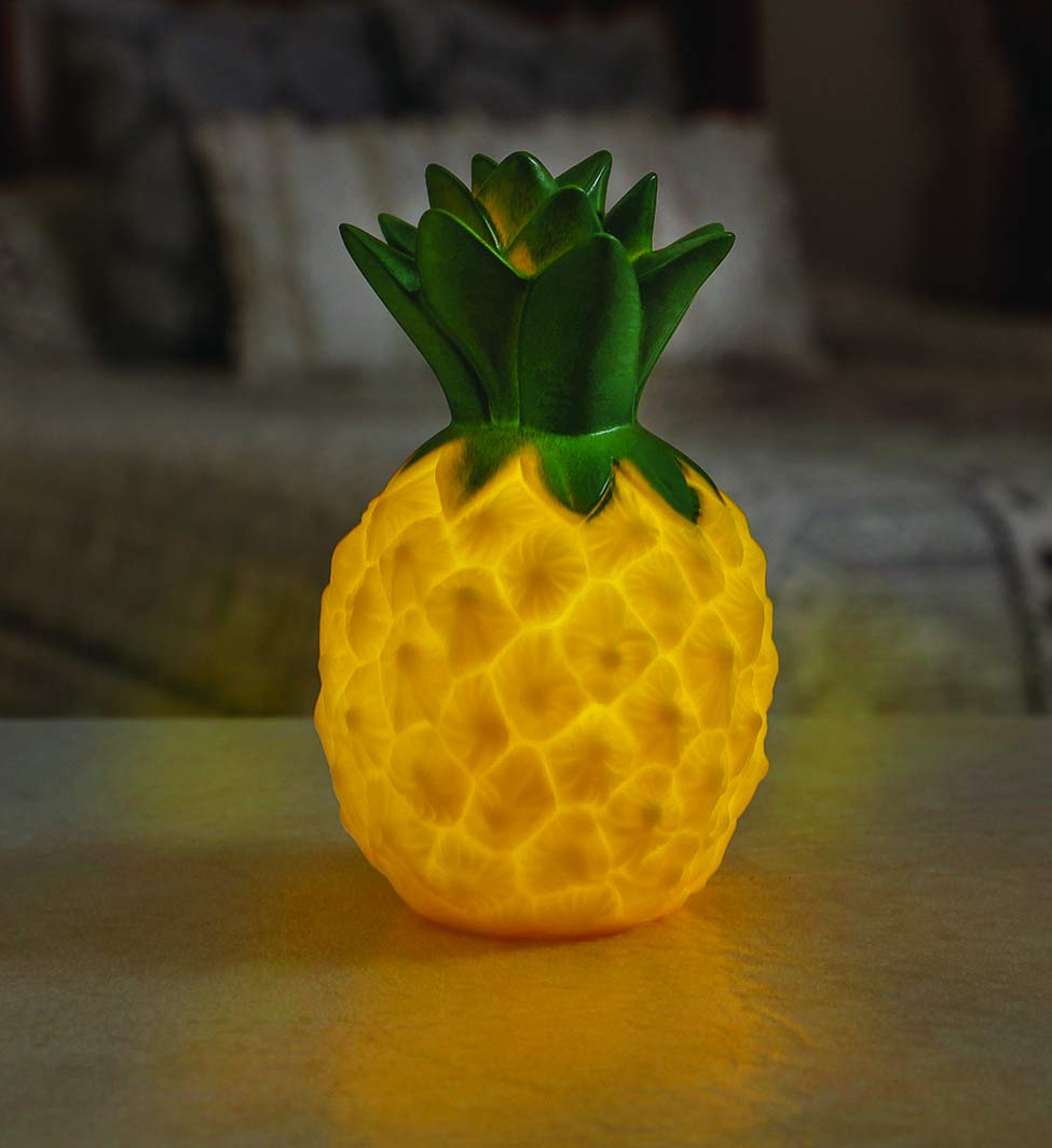 Ideas In Life Pineapple Light LED Tropical Mini Lamp – Fun Mood Accent Light Table Centerpiece Party Decorations Night Light for Kids