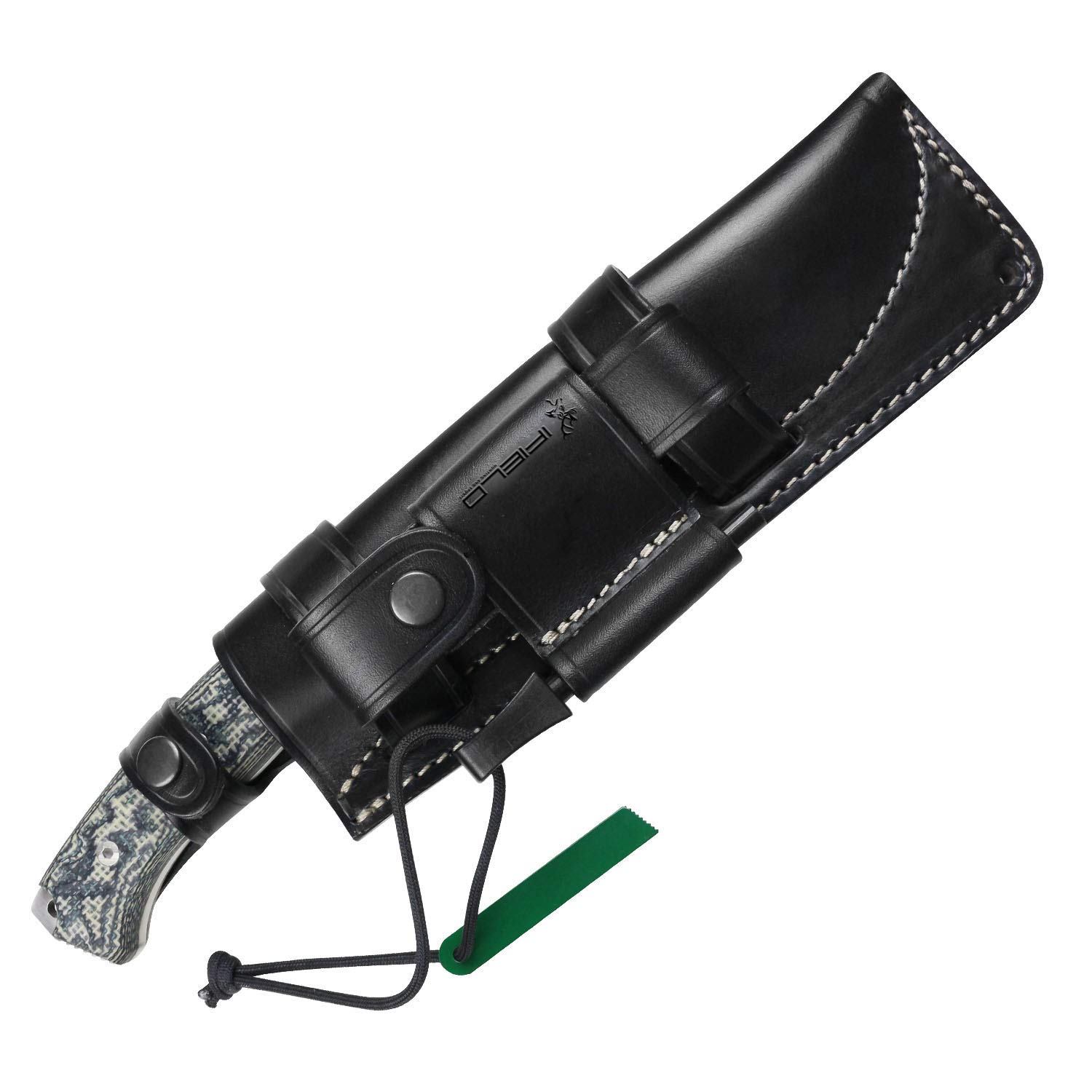 iFIELD Survival and Tactical Knife Workout EL29119, MOVA 7 inch. Blade, TRF Granite Handle, with Black Multi-Position Leather Sheath, Camping Tool for Fishing, Hunting, Sport Activity