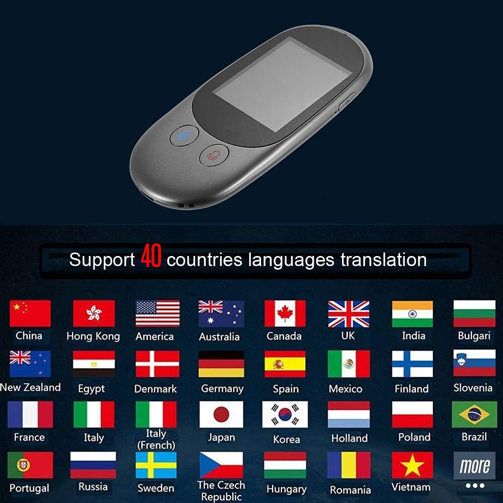 JFGJL Smart Voice Translator Device 40 Languages 2.4 Inch Touchscreen Rechargeable F1A with Camera (Color : D)