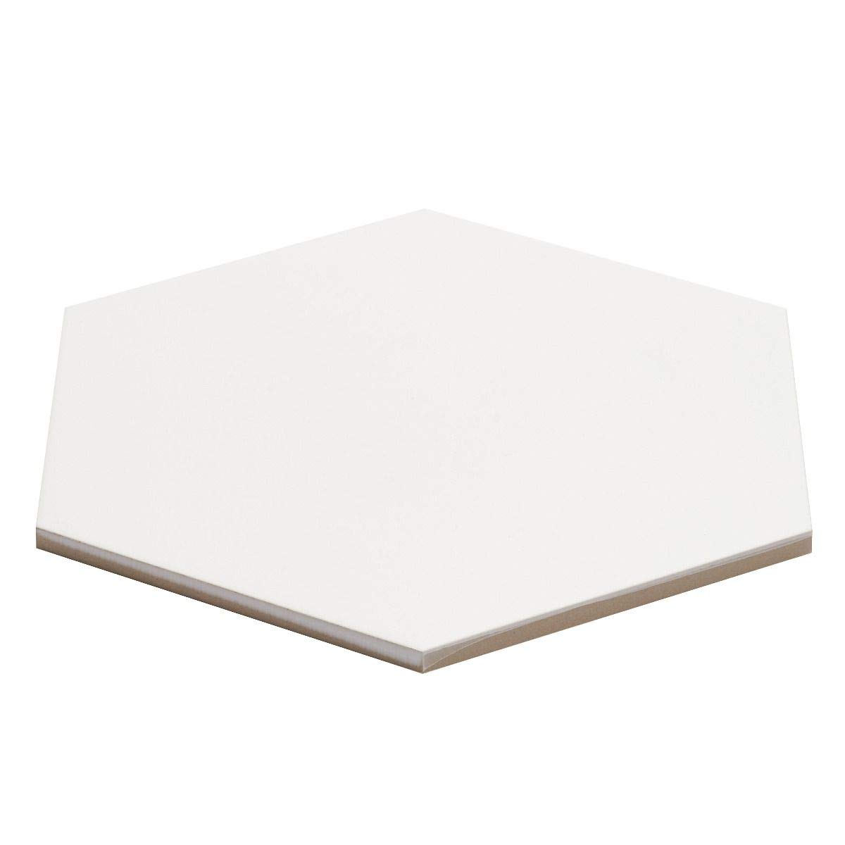 Ivy Hill Tile Master Hex White Matte Porcelain Floor and Wall Tile Sample