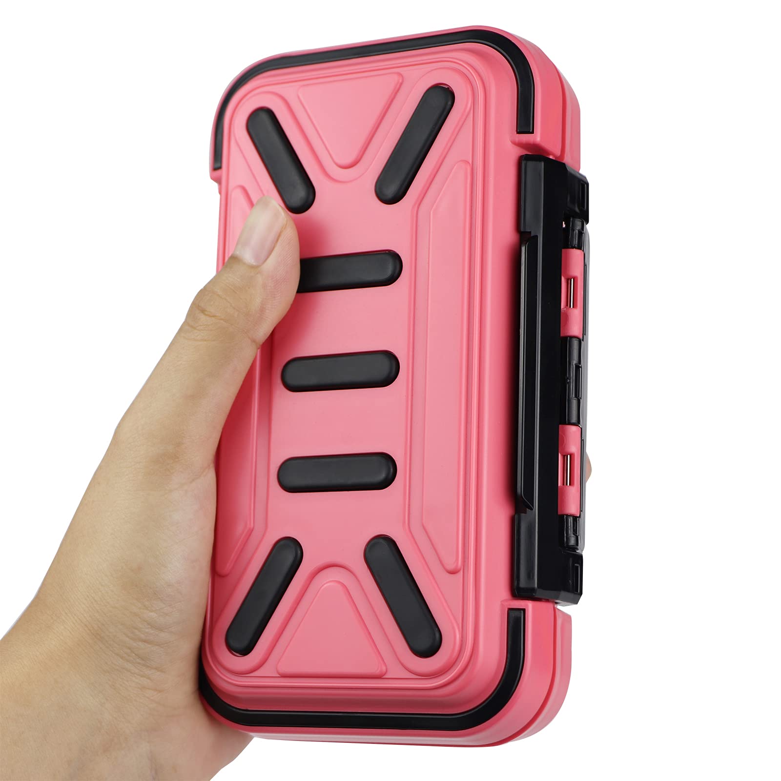 KEESHINE Mini Fishing Lure Box, Small Bait Storage Case Fishing Tackle Storage Trays Accessory Boxes Thicker Plastic Hooks Organizer for Vest Casting Fly Fishing Pocket Size