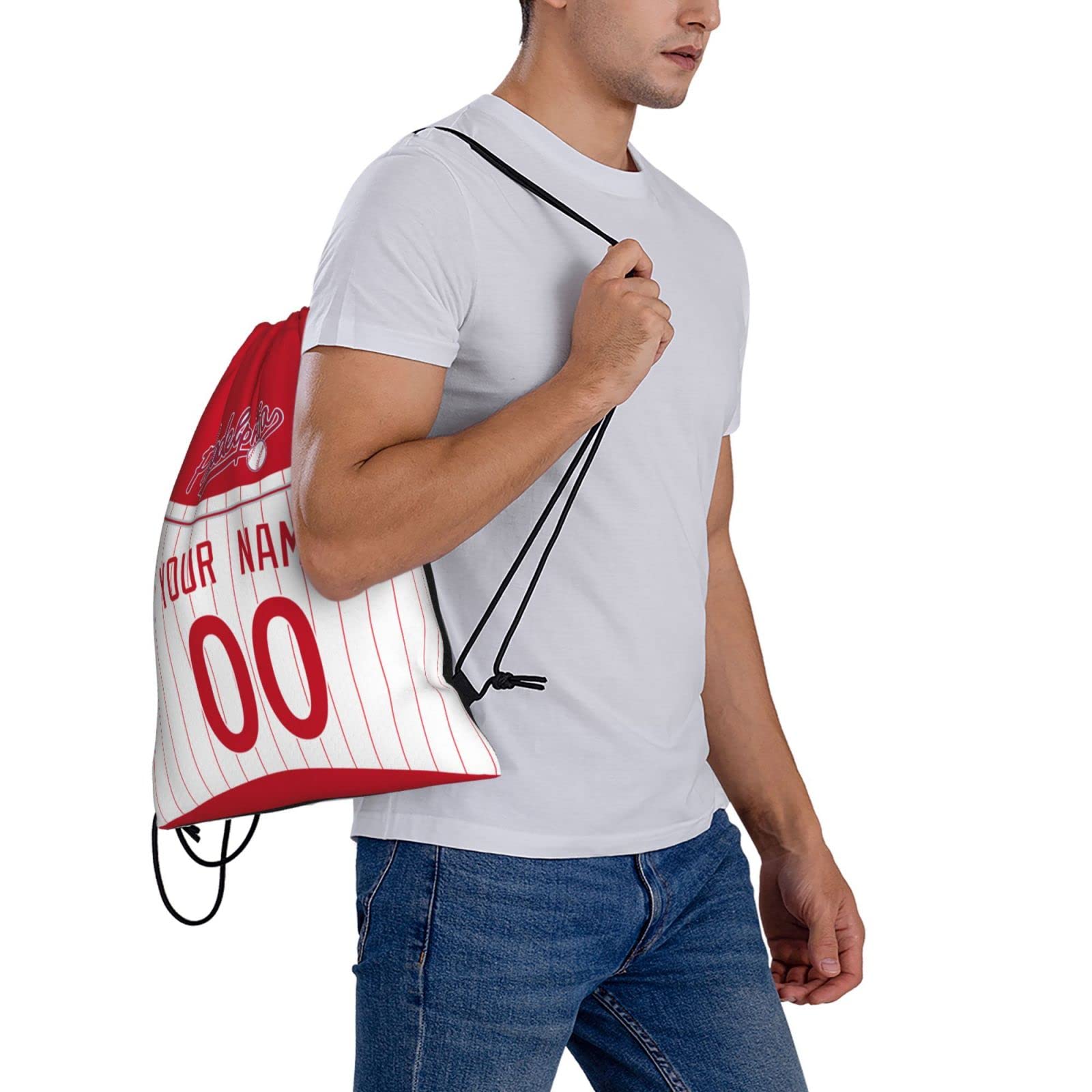 INAOO Drawstring Bags Philadelphia Personalized Backpack Gifts for Men Women