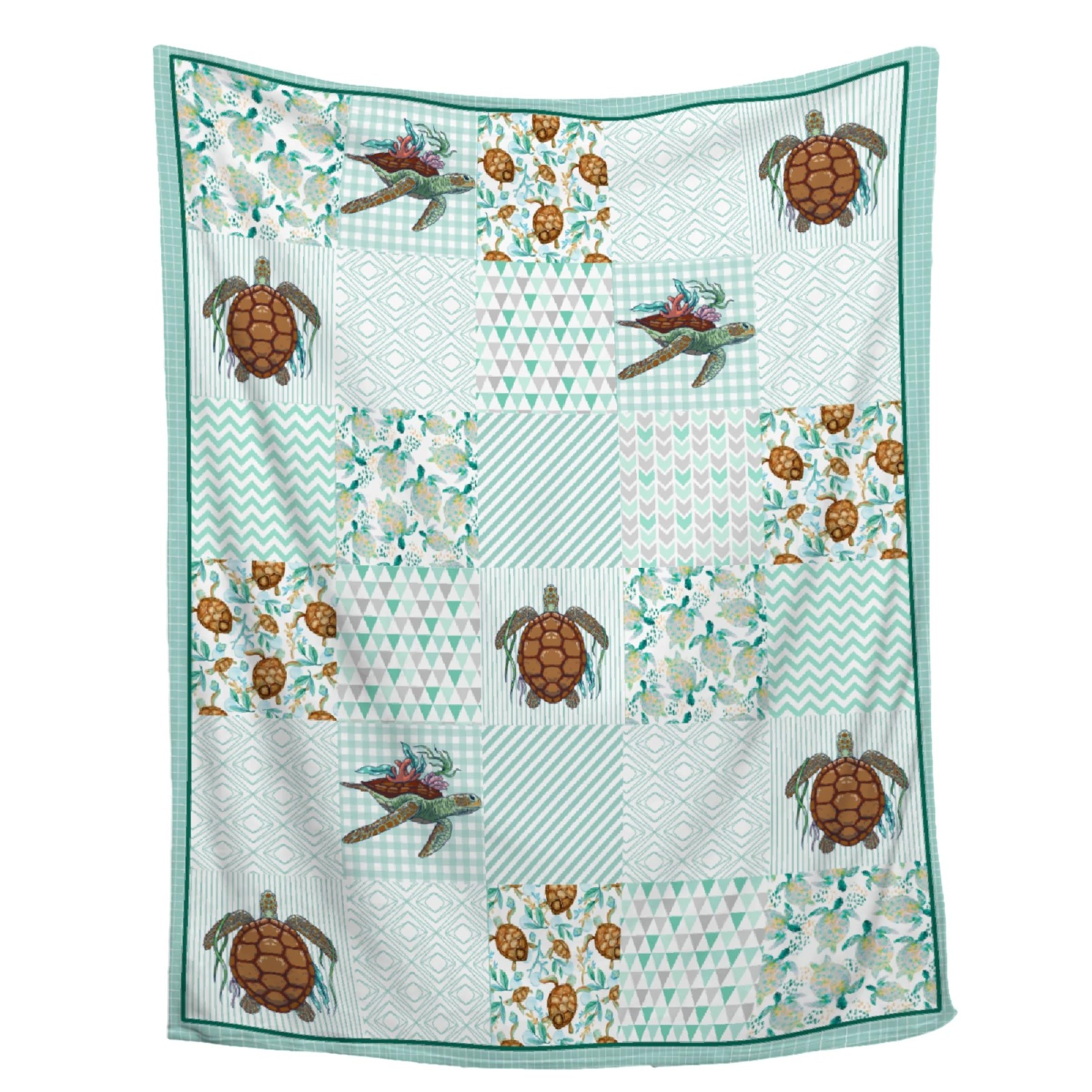 Sea Turtle Blanket Ultra Soft Turtle Throw Blanket for Boys Girls,Turtle Blanket Decor for Couch Sofa Bed for All Seasons,Novelty Gift for for Birthday Christmas,60"x80"-Adults/Twin Size