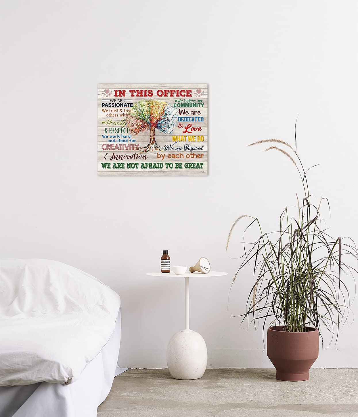 Inspirational Wall Art For Office Motivational Quotes Wall Decor In This Office Canvas We Are Not Afraid To Be Great Framed Canvas Wall Art Modern Office Wall Decor Office Size, 24x20 Inch