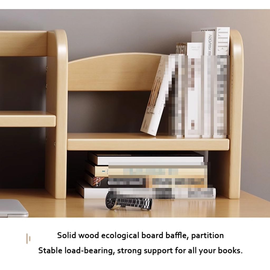 JITEM Computer Desk W/Bookshelf Wooden Home Office Writing Desk Modern Makeup Vanity Desk Workstation Laptop Table for Bedroom