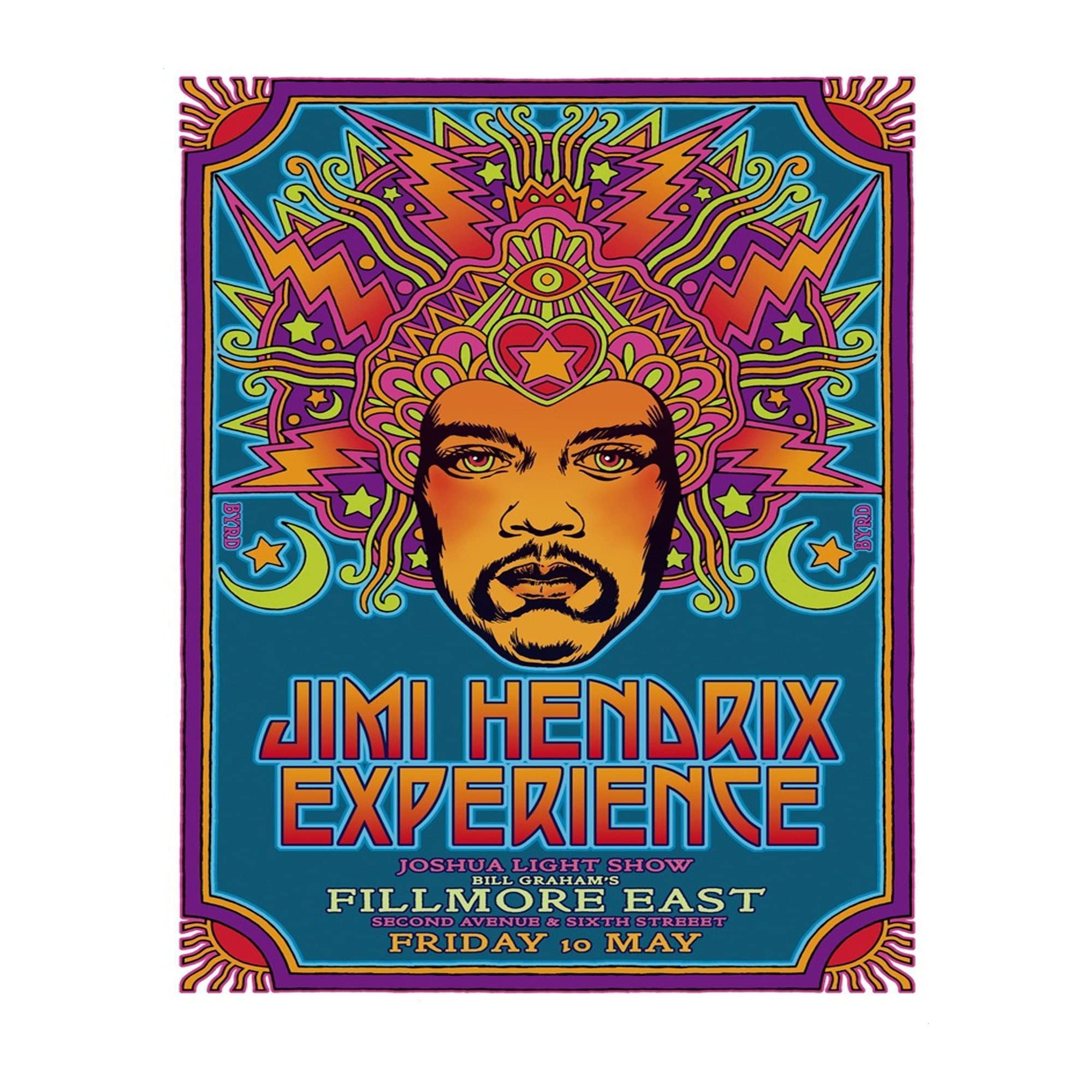 JH Experience - Filmore East Music Poster Wall Art, This Ready to Frame Vintage Musician Wall Art Poster Print is Good For Music Room, Dorm, Studio, And Man Cave Room Decor, Unframed - 8 x 10”