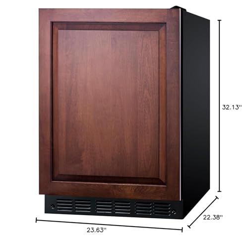 Summit CT66BK2SSIFADA 24β Wide ADA Under Counter Refrigerator-Freezer 4.9 cu.ft. with Panel-Ready Door (Panel Not Included) Automatic Defrost Operation, Black Interior (Panel Ready-ADA-RHD)