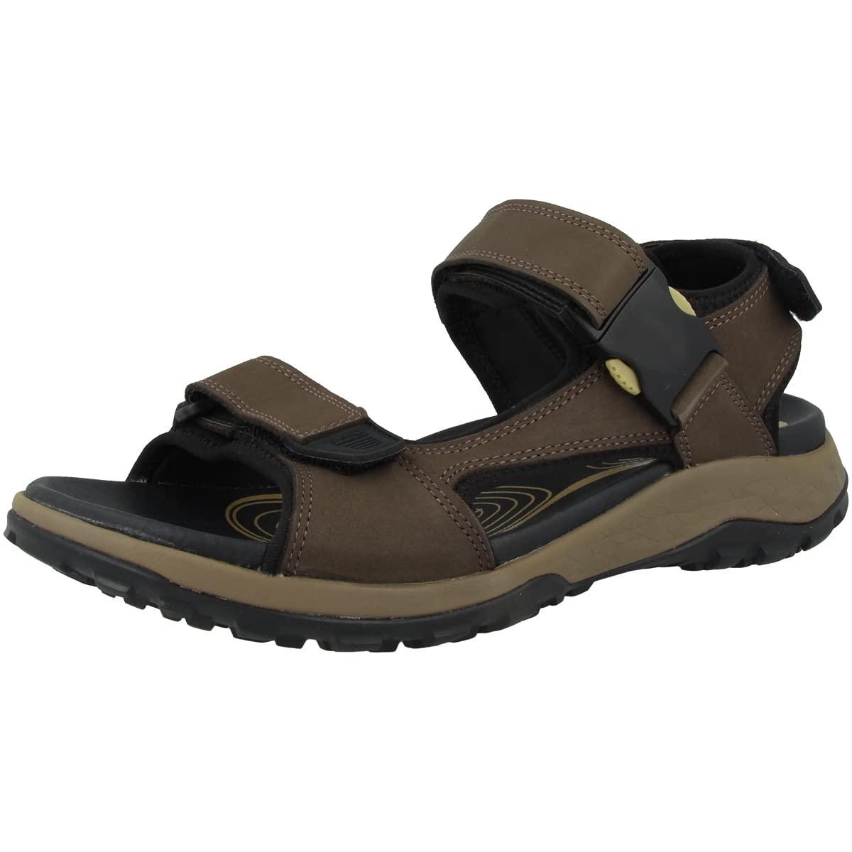 Jack Wolfskin Men's Rocky Path Hiking Sandal Boot, Brown Dark Brown Black, 13