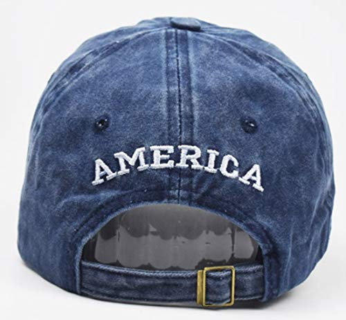 IZUS American Flag,Distressed Baseball Hat β Distressed Cotton-Blend Dad Hat Embroiderred for Adult (Navy)