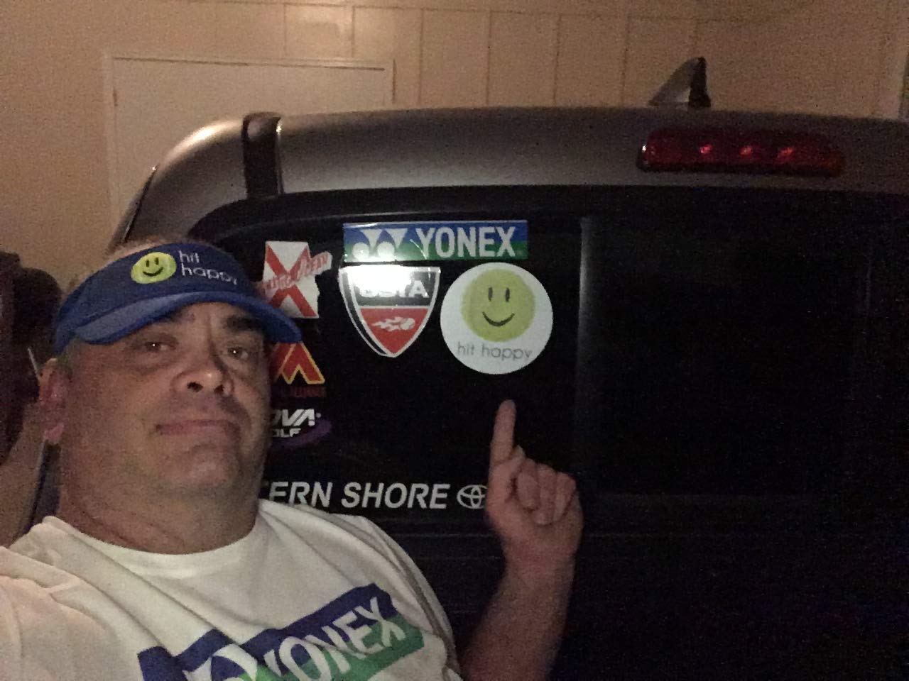 Hit Happy Tennis Car Magnet