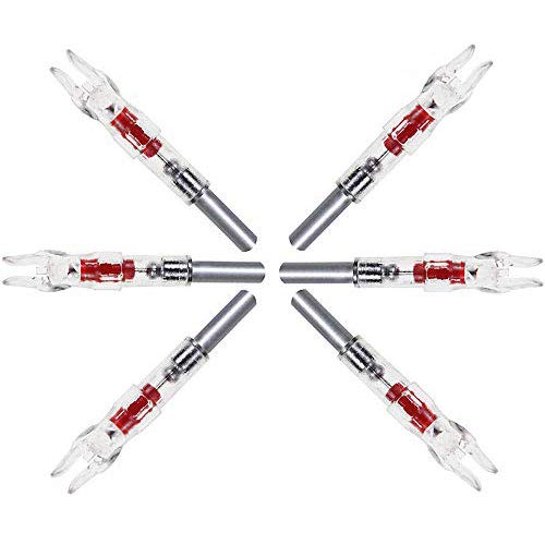 JIANZD Led Nocks 6.2mm Automatic Light Nocks Replaceable Arrow Nocks for Hunting Shooting (.244"/6.2mm)