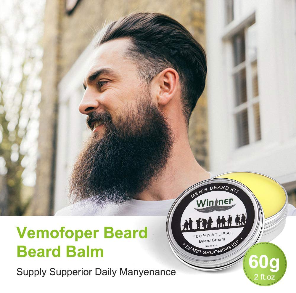 jindaaudio Beard Grooming Kit Beard Conditioner,Beard Growth Care Gifts for Men Beard Oil,Beard Balm,Beard Brush, Beard Wash,Beard Comb,Beard Scissors,Storage Bag