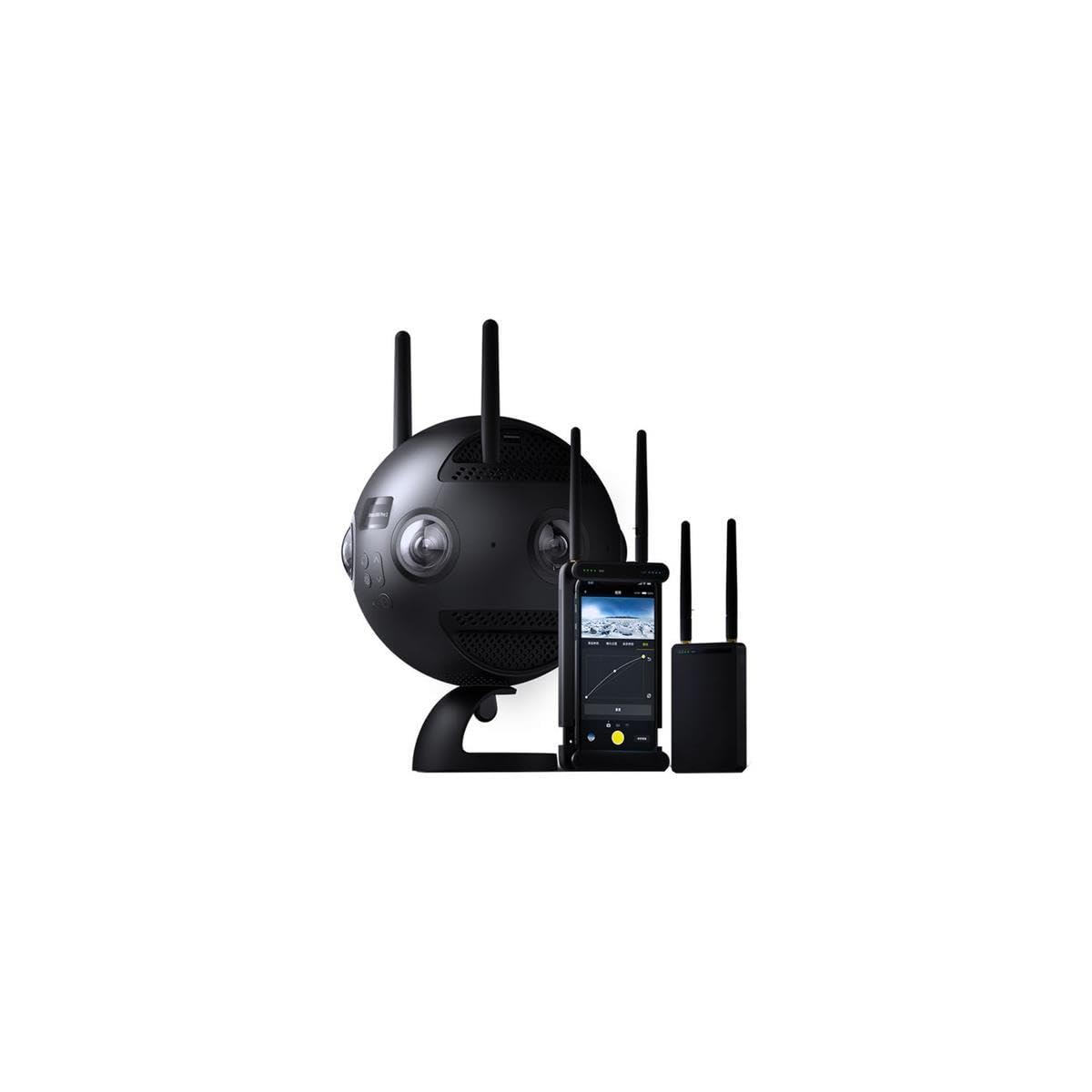 Insta360 Pro II 8K 360-Degree Spherical Virtual Reality Camera with Farsight Live Monitoring - Bundle Pro 5100mAh Battery Pack, Charging Station, 128GB microSDXC Card, and More