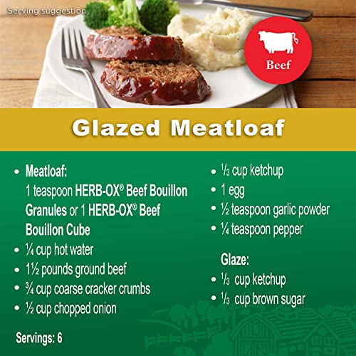 HERB-OX Beef Bouillon Cubes, Beef Stock Seasoning, 25 Ct, 3.25 oz