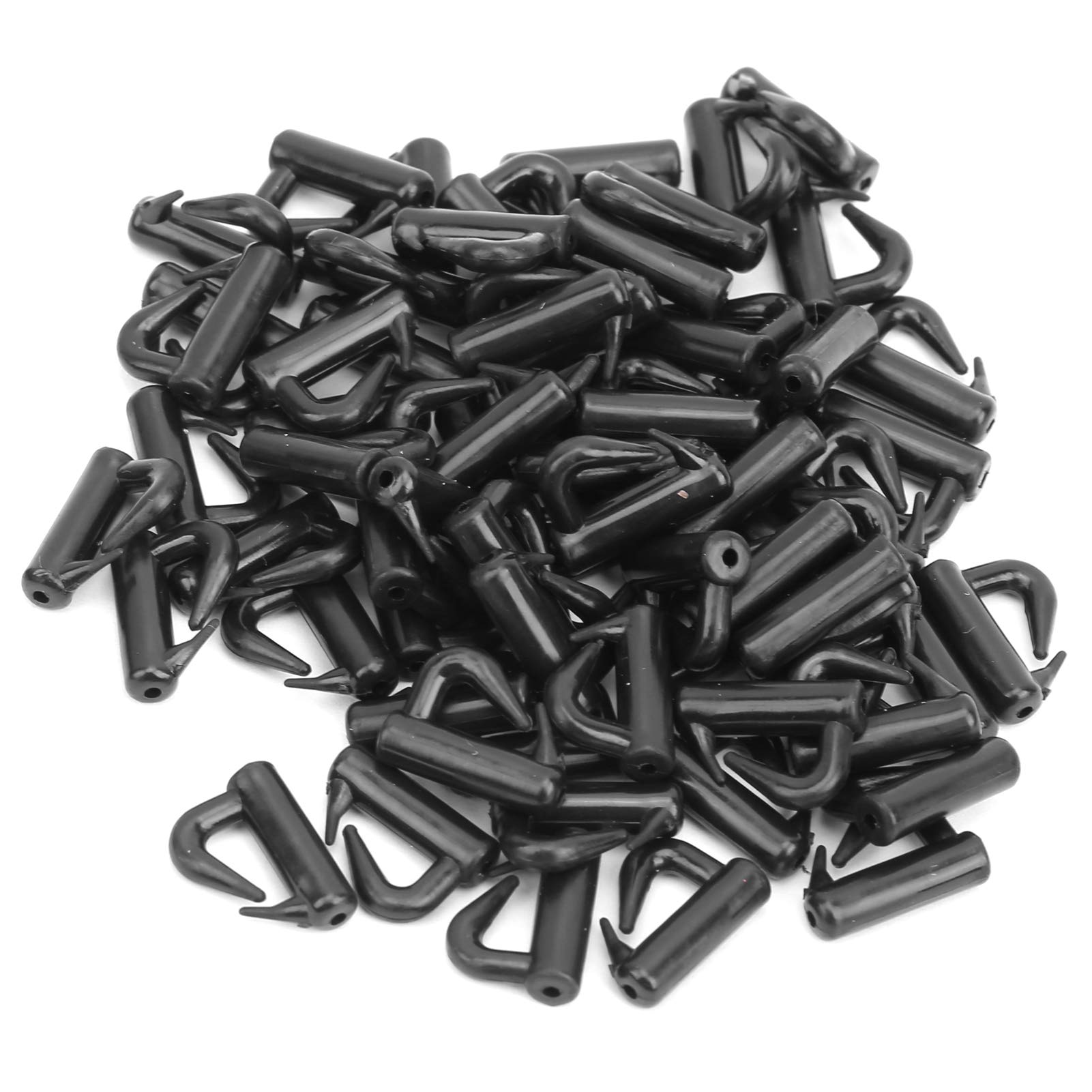 life 120Pcs Plastic Clevis Rotates Snaps in Black, Fast Change Snaps Hose Fittings Fishing Tackle