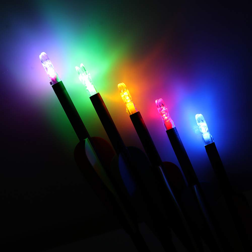 JIANZD Led Nocks 6.2mm Automatic Light Nocks Replaceable Arrow Nocks for Hunting Shooting (.244"/6.2mm)