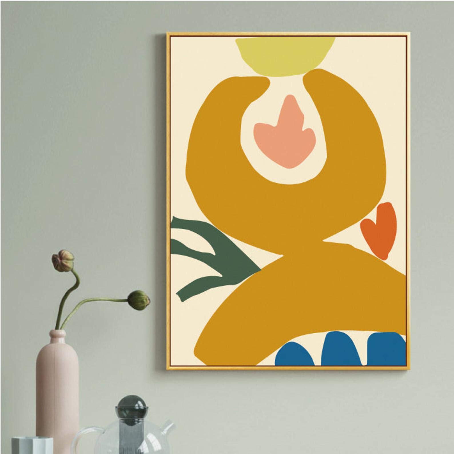 iMagitek Set of 6 Unframed Colorful Modern Abstract Minimalist Retro Pop Wall Art Poster (8" x 10")