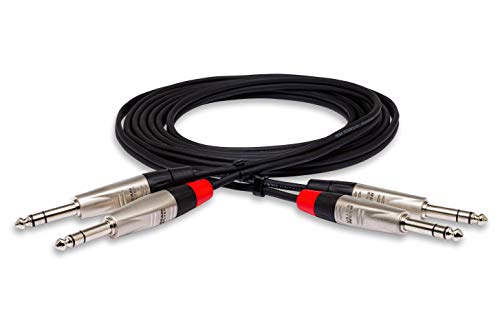 Hosa HSS-010X2 Dual REAN 1/4" TRS Pro Stereo Interconnect Cable, 10 Feet
