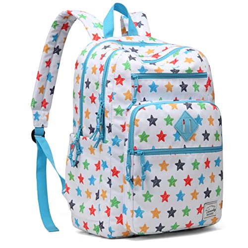 VASCHY School Backpack for Teen Girls, Bookbag Schoolbag Casual Daypack for High School/College/Women/Travel/Work Stars