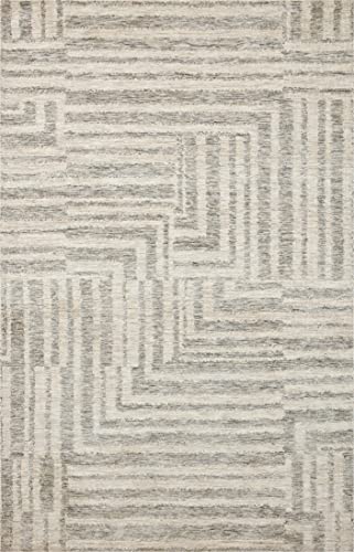 Justina Blakeney x Loloi Yeshaia Collection YES-03 Oatmeal / Silver 7'-9" x 9'-9" Area Rug