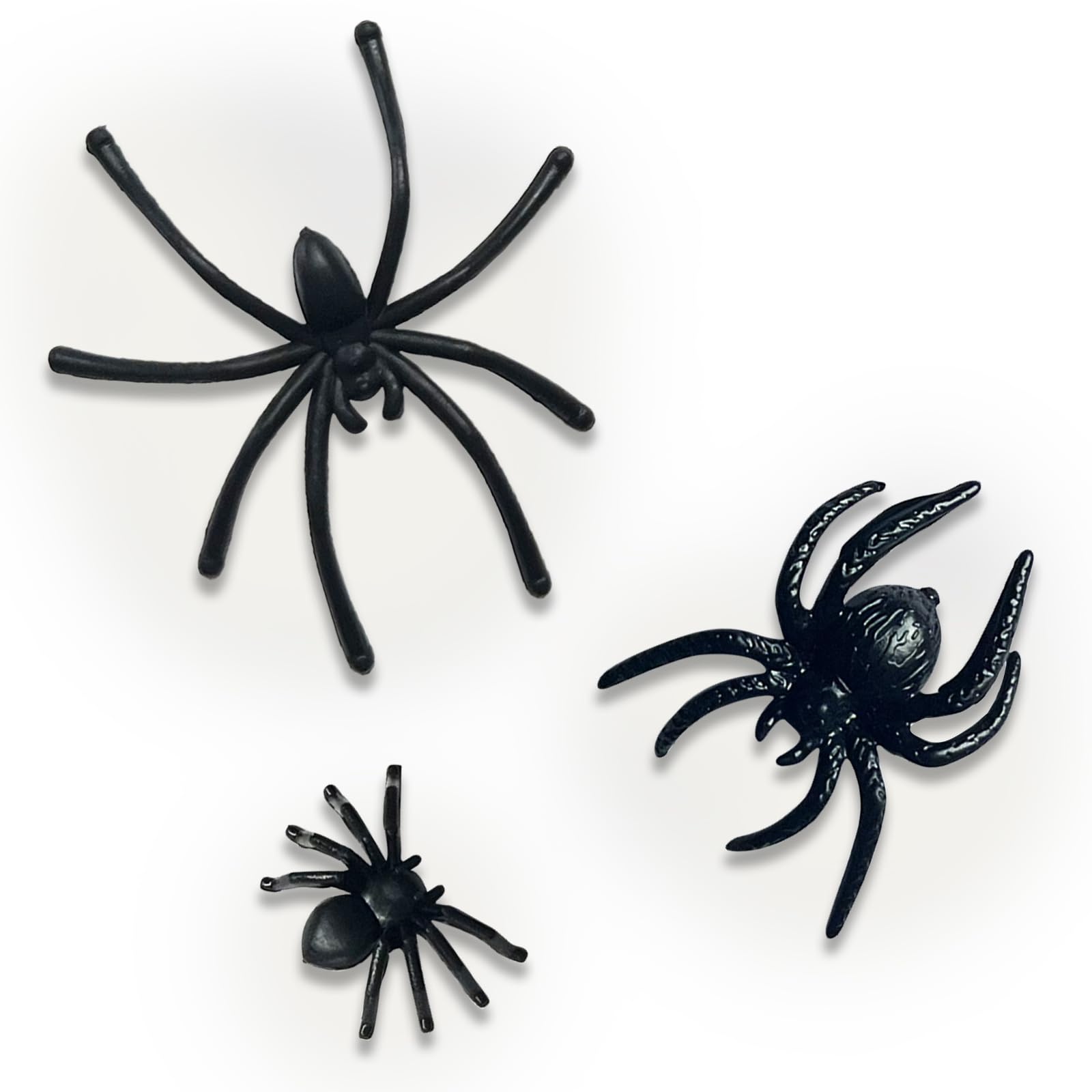 huihaochenggong fake spider plastic spiders 100 Pieces halloween spider Halloween Prank Props for Halloween Home Party Decorations