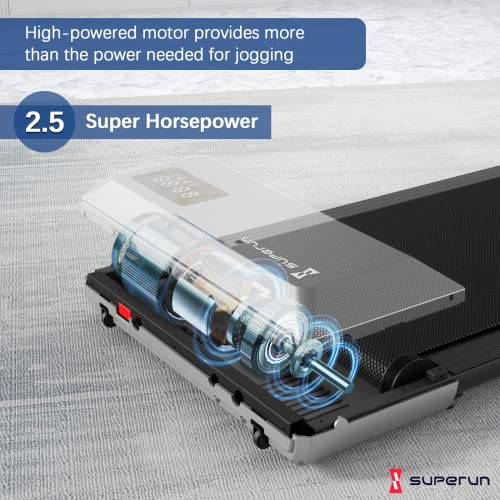 Superun Walking Pad, 2 in 1 Under Desk Treadmill, Walking Pad Treadmill Under Desk with 300lbs Capacity, Treadmills for Home and Office Free Installation with Remote Control