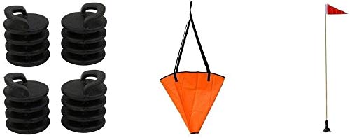 Kayak 12x Boat Drain Plug Marine 1.2M Safety Flag Base Kit Sea Anchor Drogue