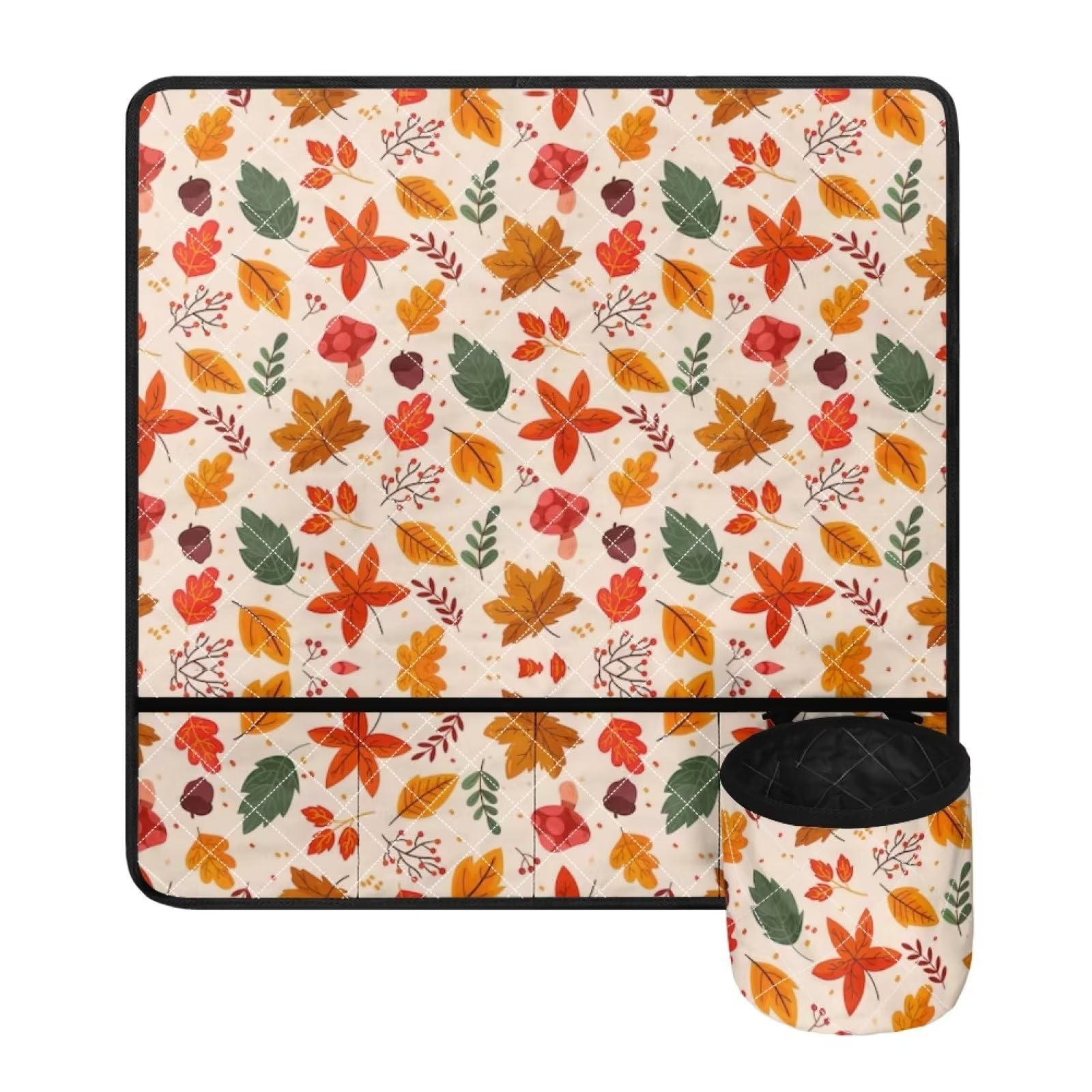 HUISEFOR Human Skeleton Sewing Machine Mat for Table with Pockets Halloween Sewing Machine Pad Non-slip Reduce Vibration Reduce Noise Sewing Machine Mats Black