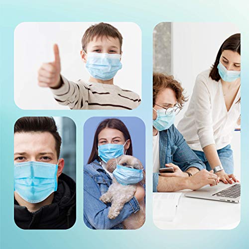Kenko 50pcs Disposable 4-Ply Face Masks Blue & 50 pcs 4-ply MEDICAL Face Masks Black, Breathable & Comfortable Filter Safety Mask, Protective
