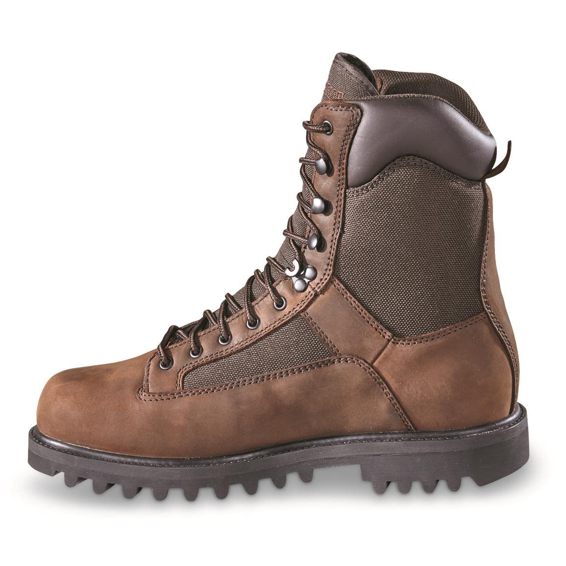 HUNTRITE Men's Insulated Waterproof Hunting Boots Non-Slip Shoes, 400-gram Brown 10.5D (Medium)