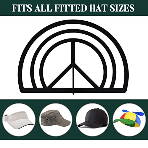 TOOVREN 4-Pack Hat Brim Bender Hat Curving Band Hat Shaper with Two Curve Options No Steaming Required Convinent for All Types of Hats(Black)