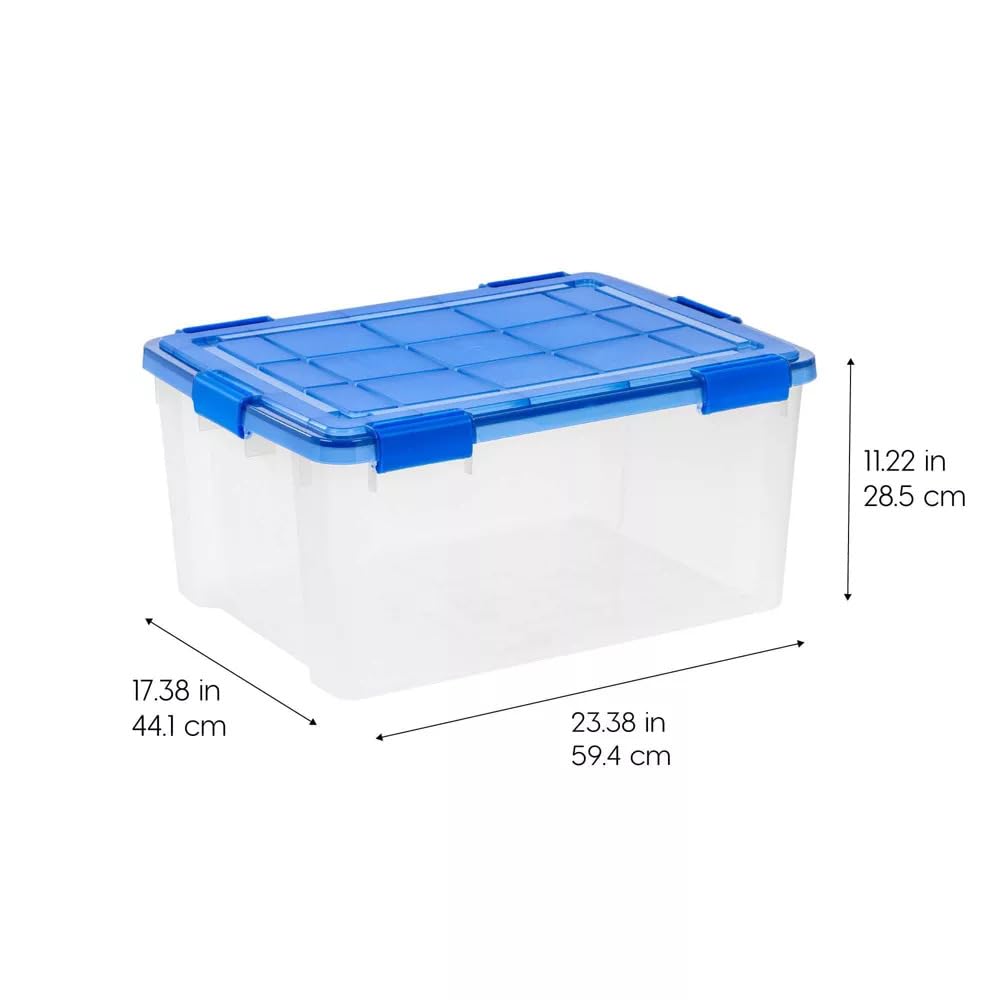 K&J CHIPMUNK 60qt WeatherPro Plastic Storage Bin 4Pcs