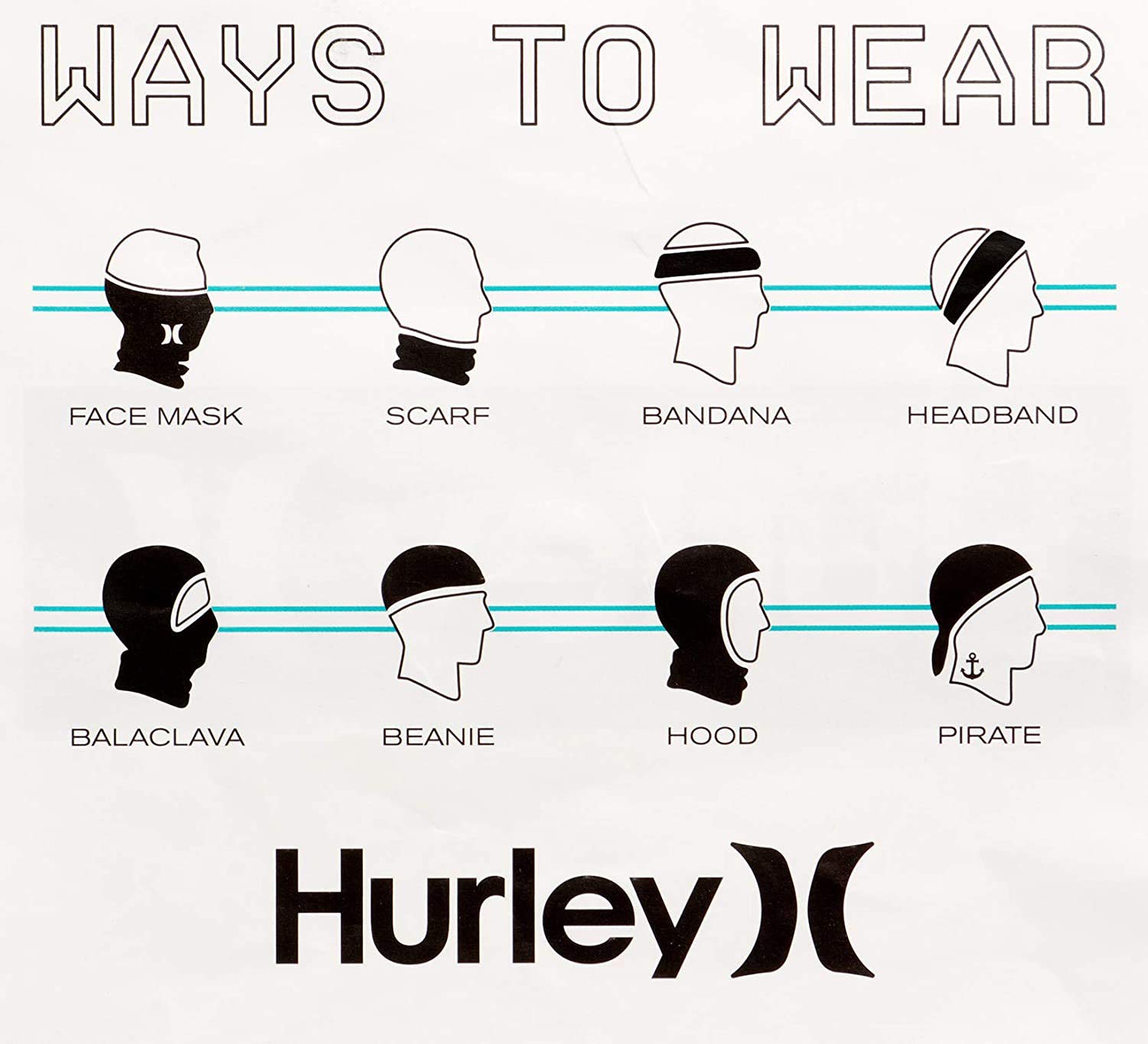 Hurley Icon Solid Gaiter Black One Size