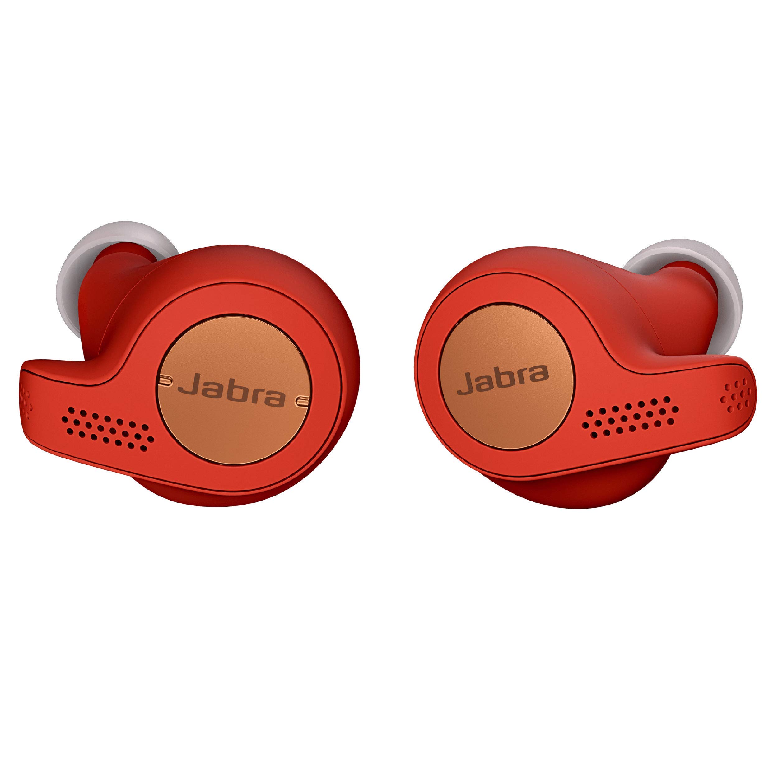 Jabra Elite Active 65t Earbuds β True Wireless Earbuds with Charging Case, Copper Red β Bluetooth Earbuds with a Secure Fit and Superior Sound, Long Battery Life and More (Renewed)