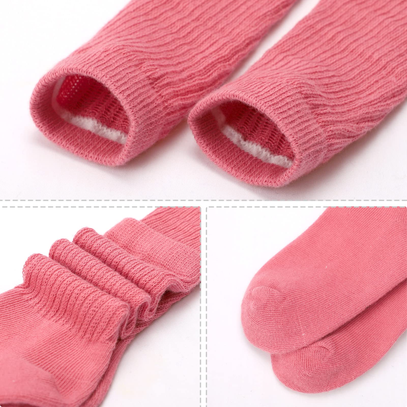 KEREDA Little Kids Girls Slouch Crew Socks Toddler Cotton Dress Sock 1-3 T Multicolor