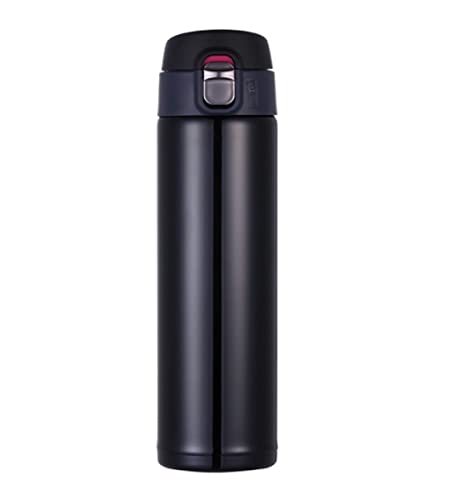 Vacuum Water Bottle Stainless-Steel Water Bottle Keep temperature hot-cold Bottle Travel Coffee (Black)