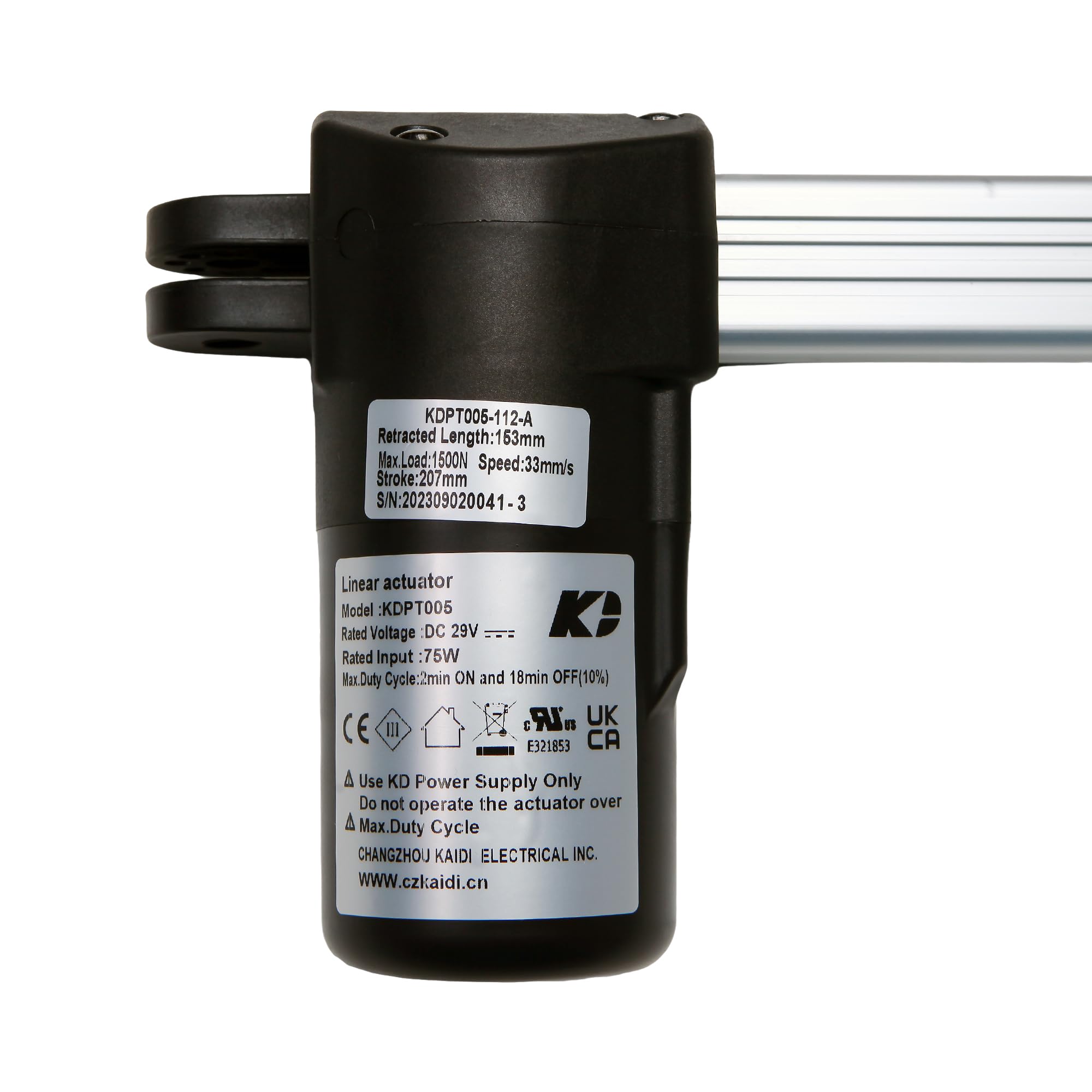 Kaidi Linear Actuator Model KDPT005-112-A Power Recliner Lift Chairs Motor Replacement