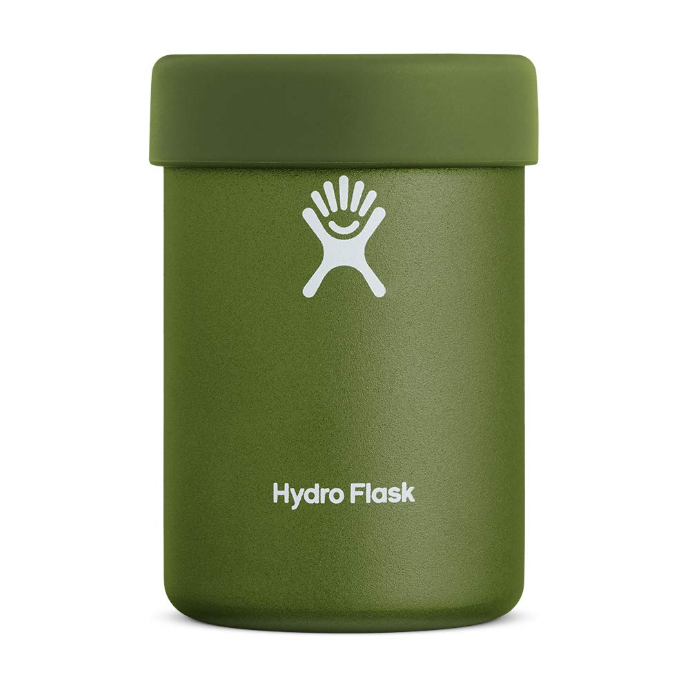 Hydro Flask Can Cooler Cup - Stainless Steel & Vacuum Insulated - Removable Rubber Boot - 12 oz, Olive