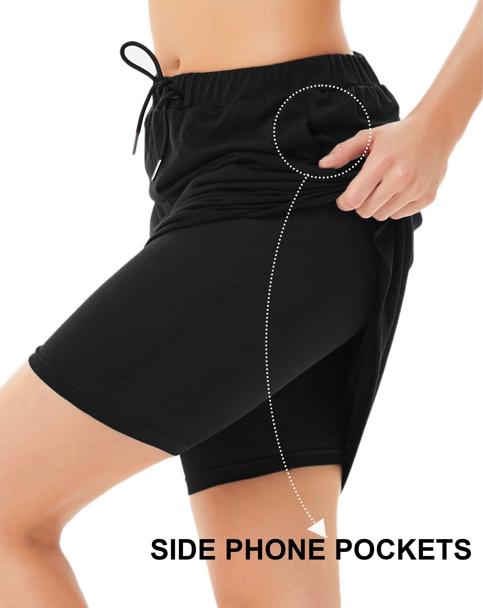 JACK SMITH Women's Plus Size Golf Athletic Lightweight Casual Dress with Pockets(3XL,Black)