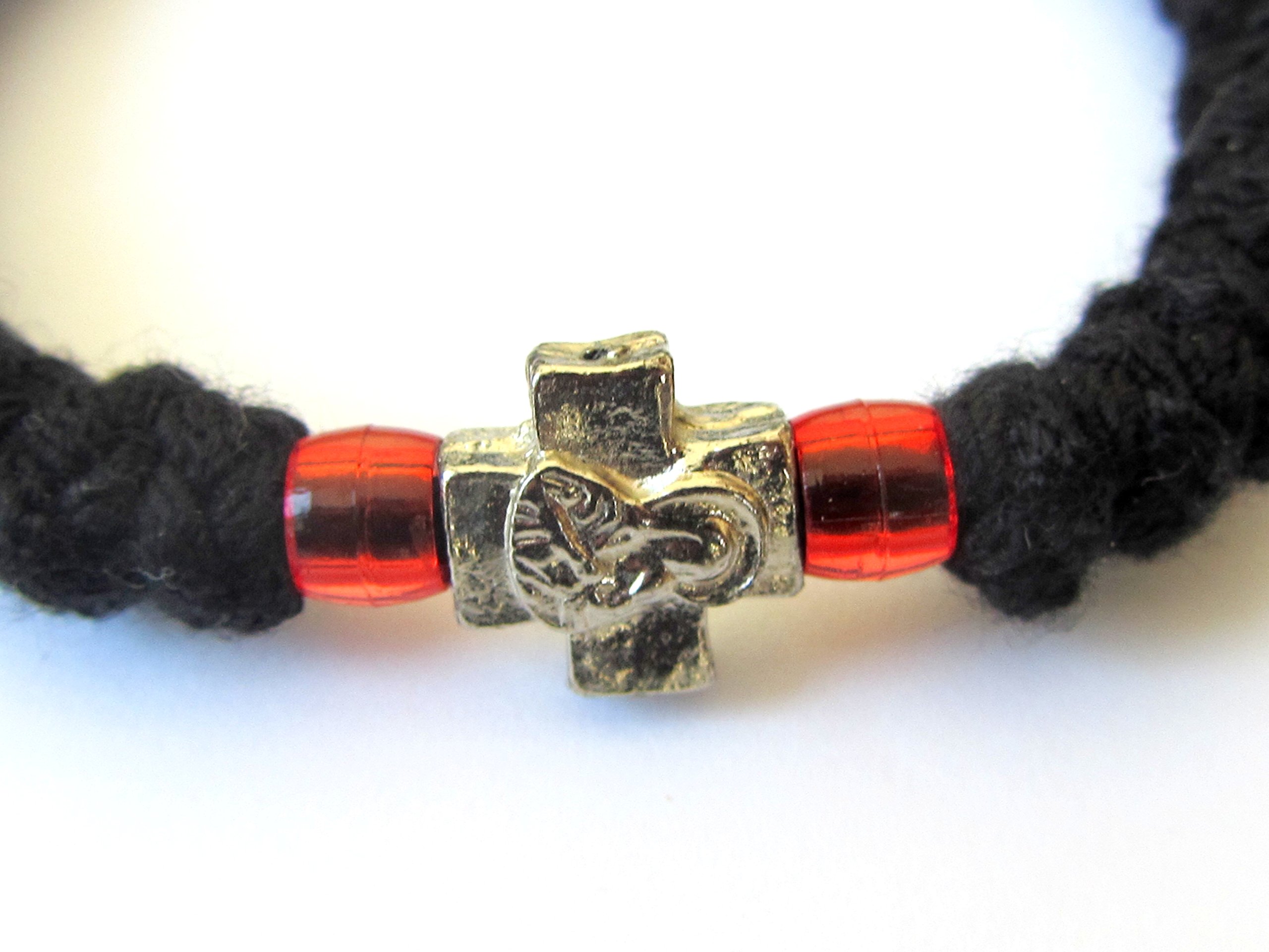 Iconsgr Handmade Christian Orthodox Greek Chotki, Komboskoini,prayer Rope Black Flexible / 2